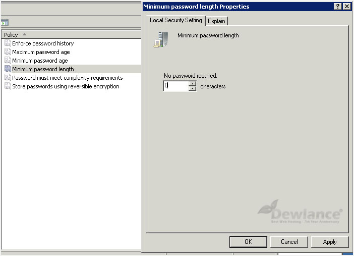 How to Modify Password policy, Length, Age in Windows VPS? - in 2025 ...
